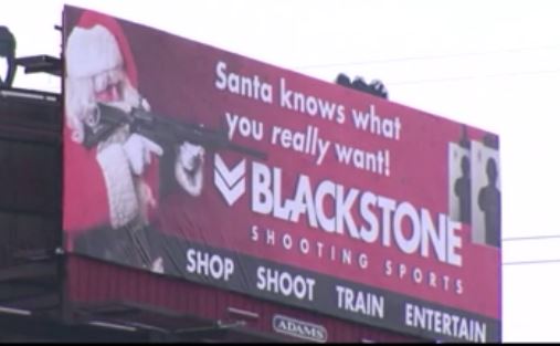 Billboard of Santa with a rifle creates controversy | thv11.com