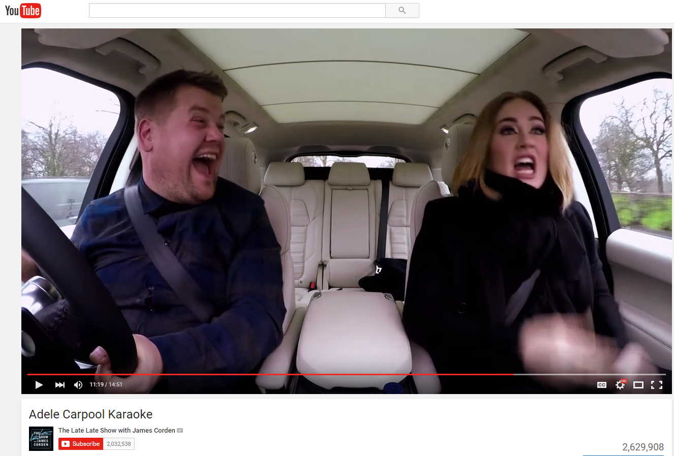 Absolutely fantastic: Adele sings in car with 'Late Late Show' host ...