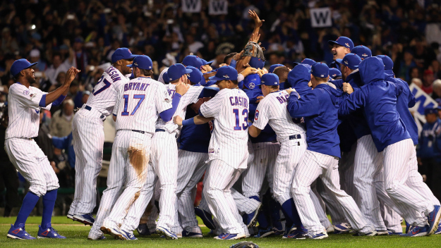 Cubs fans celebrate team's 1st World Series berth since 1945 | thv11.com
